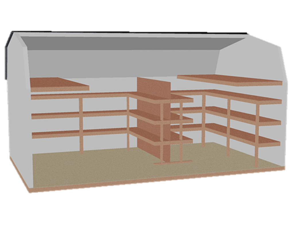 12x24 Dutch Organizer Shed - Shelves & Lofts Inside! - Pine Creek ...