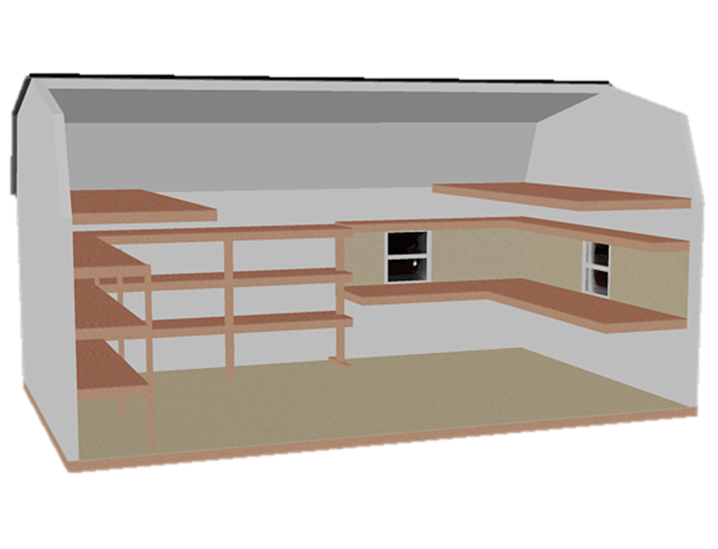 12x20 Space Saver/Workshop Dutch Barn - Pine Creek Structures