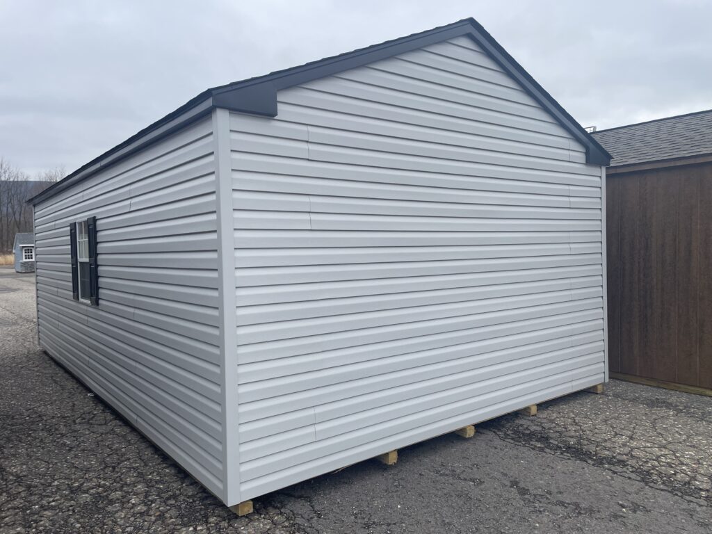 14x24 Peak Garage- Vinyl Siding - Pine Creek Structures