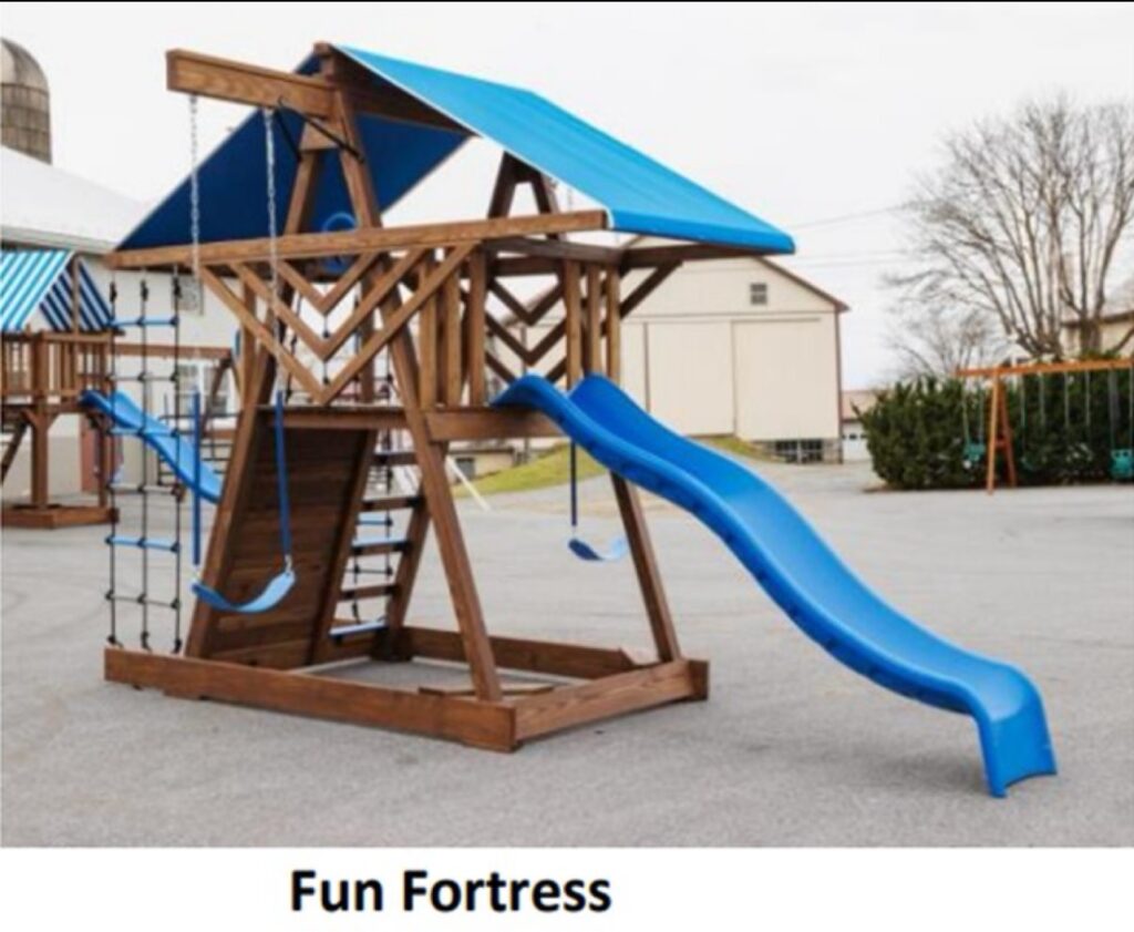 Fun Fortress Wood Playset In Millersville MD - Pine Creek Structures